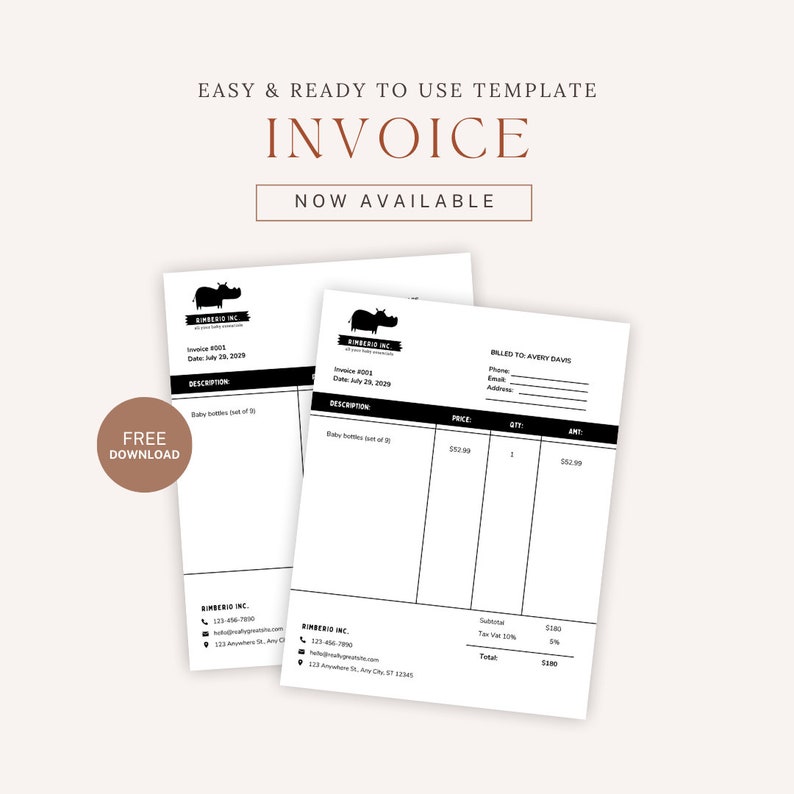 White Business Invoice Bookkeeping Record, Journal Office Supplies ...