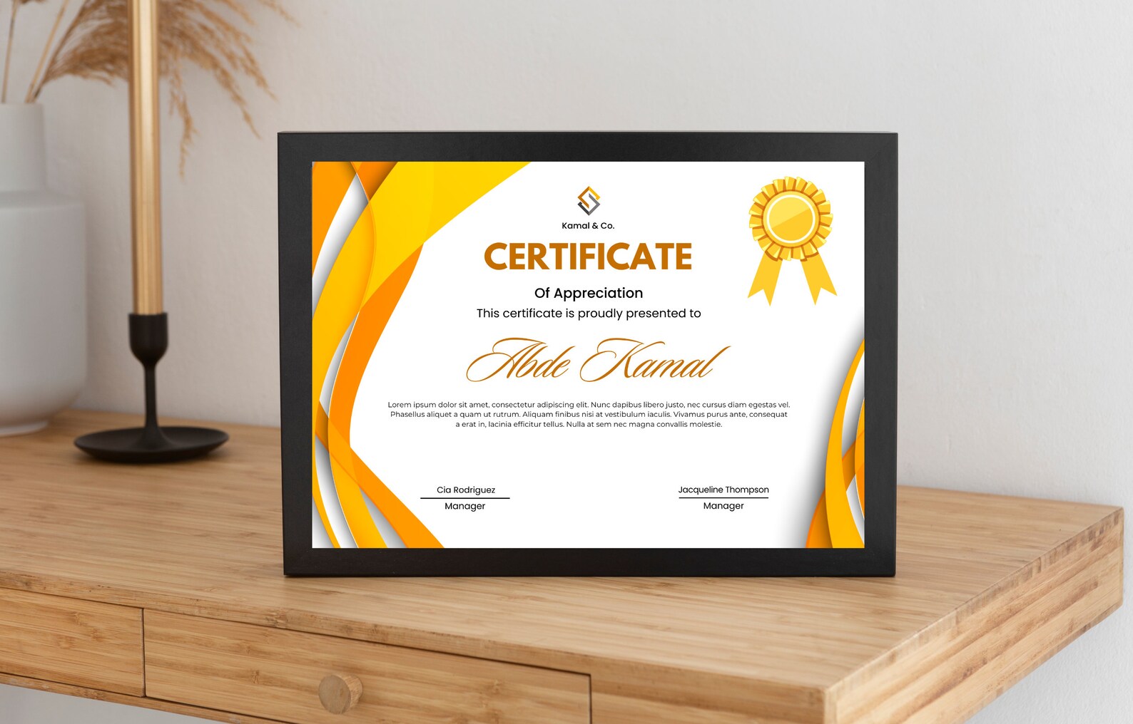 Appreciation Gift Certificate Template, Editable Canva Award, Printable ...