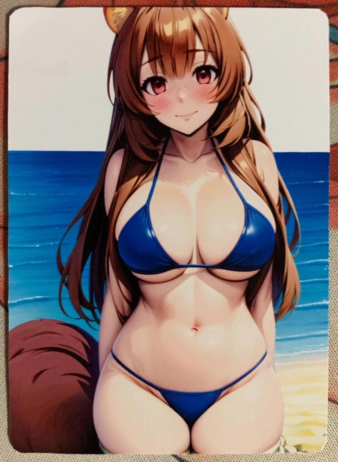Rising of the Shield Hero Raphtalia Beach Bikini Custom Handmade Waifu Card - Etsy