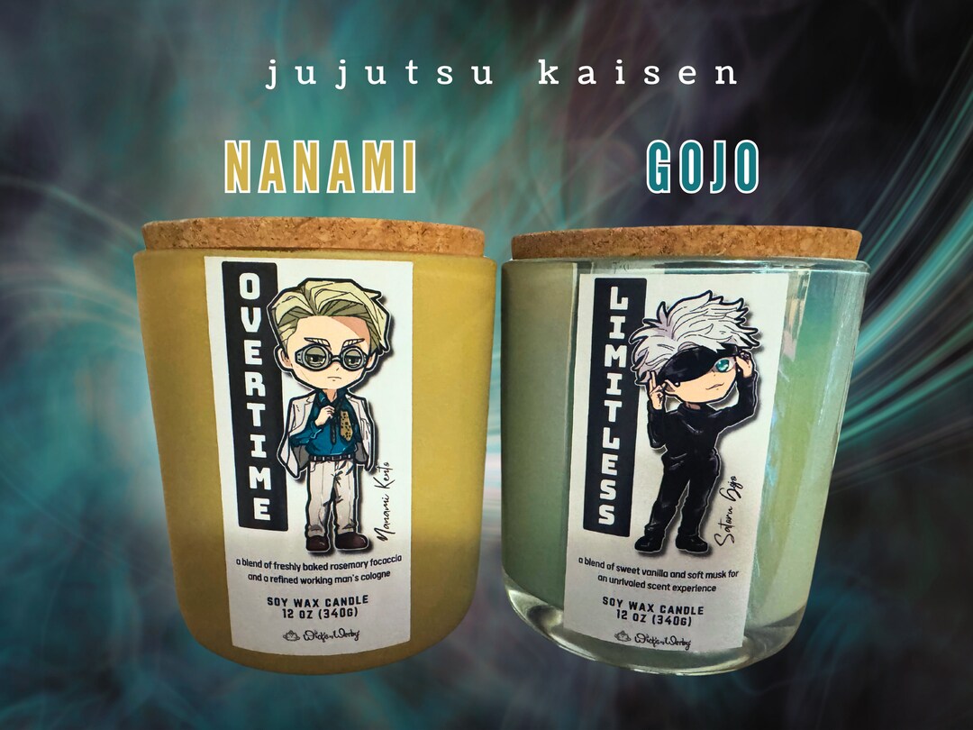 PRE-ORDER Gojo & Nanami Jujutsu Kaisen Candle limitless / overtime - Etsy