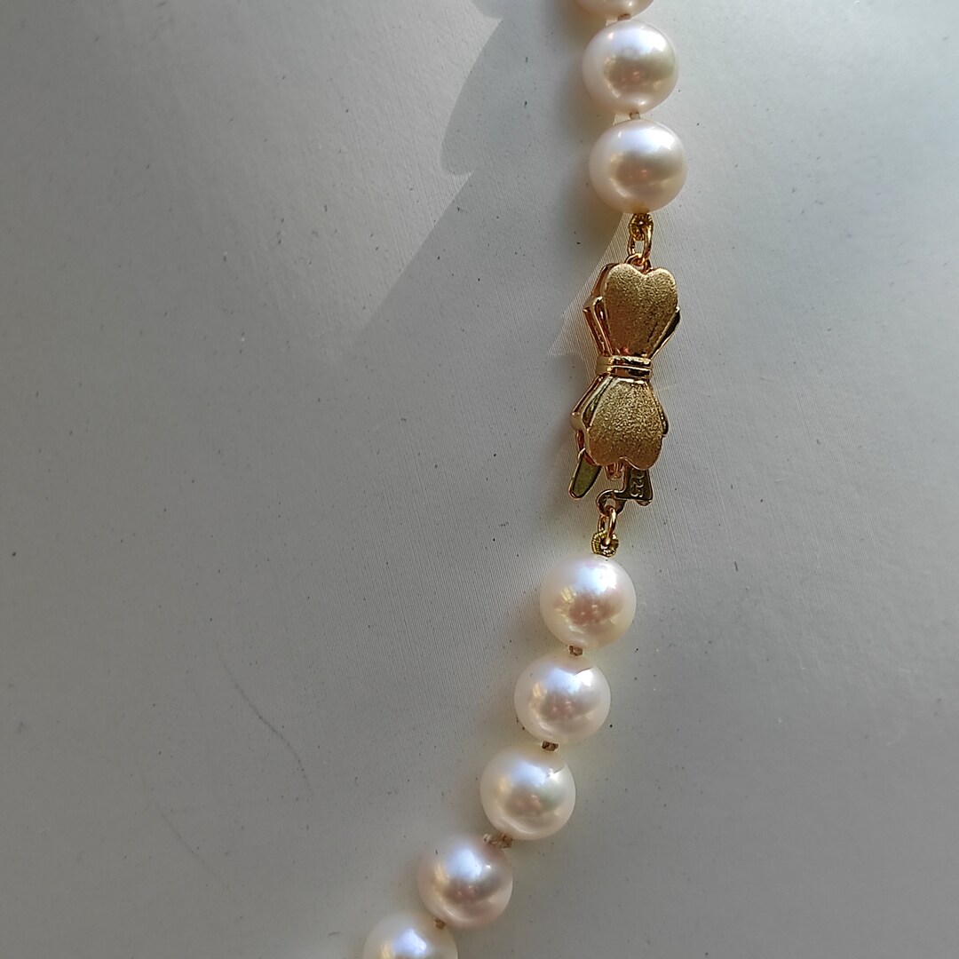 White Freshwater Pearl Necklace, Round Pearls Neccklace, High Quality ...
