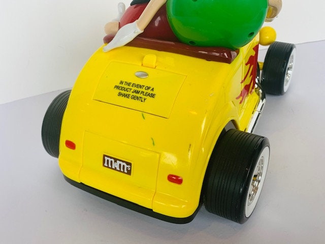 M&ms Hot Rod Car Candy Dispenser 1990 Rebel Without a Clue Yellow Race ...
