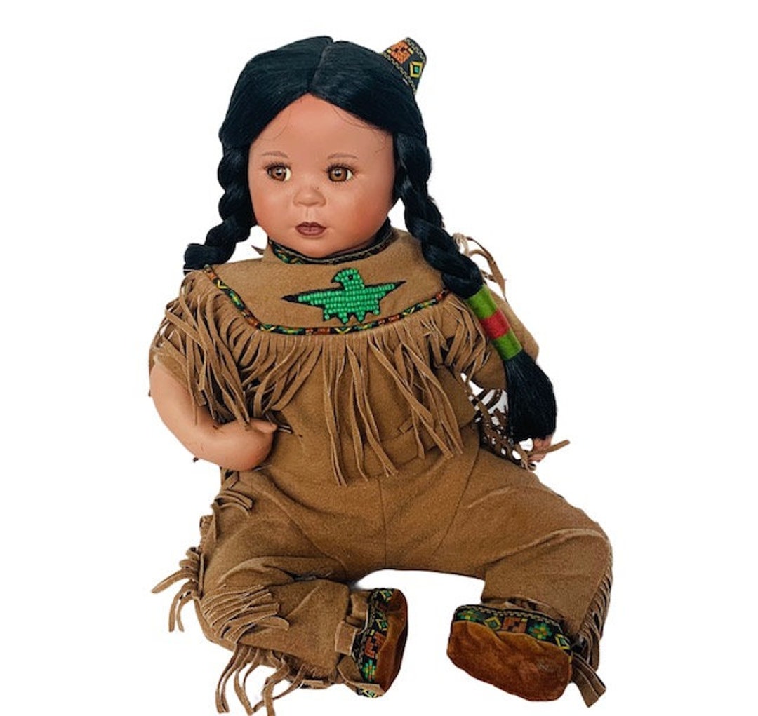 Porcelain Bisque Art Doll Figurine Vintage Native Girl Baby - Etsy
