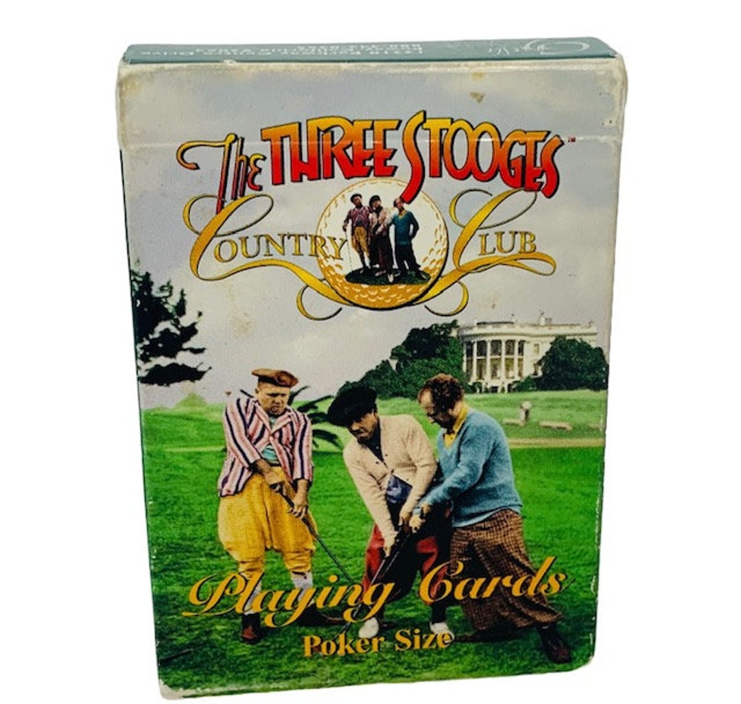 The Three Stooges Playing Cards Poker Size Country Club Larry Curly Moe ...