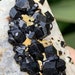 Rare Black Andradite Crystals Bunch Sitting on Albite Combine Specimen ...