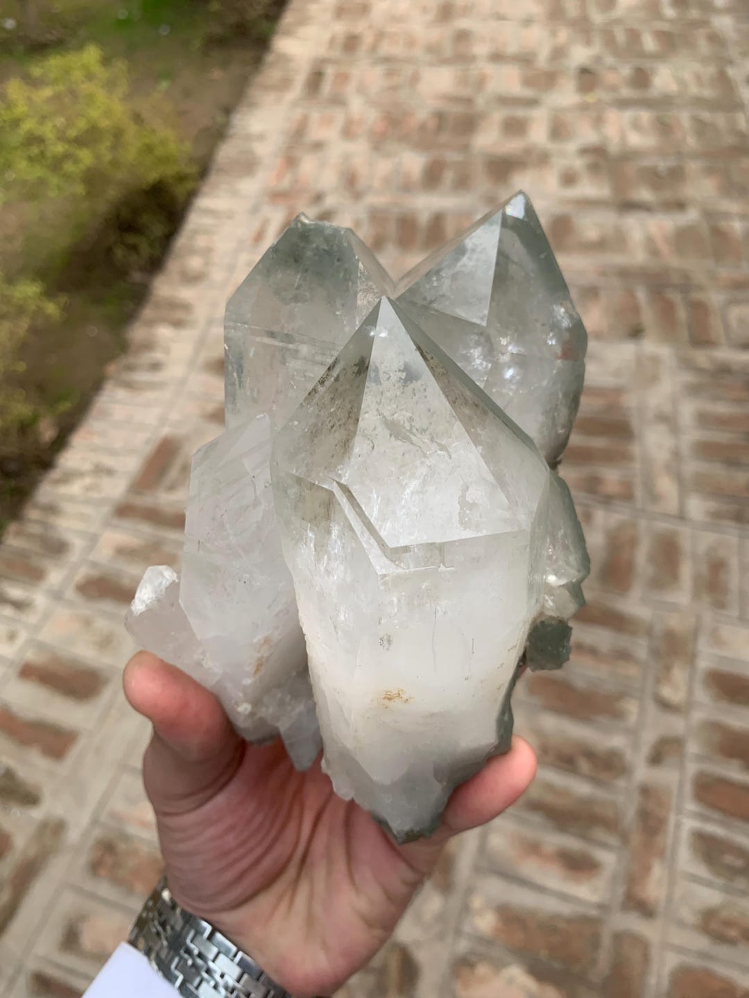 Exceptional Sharp Lustrous Quartz Crystals Cluster With Chlorine ...