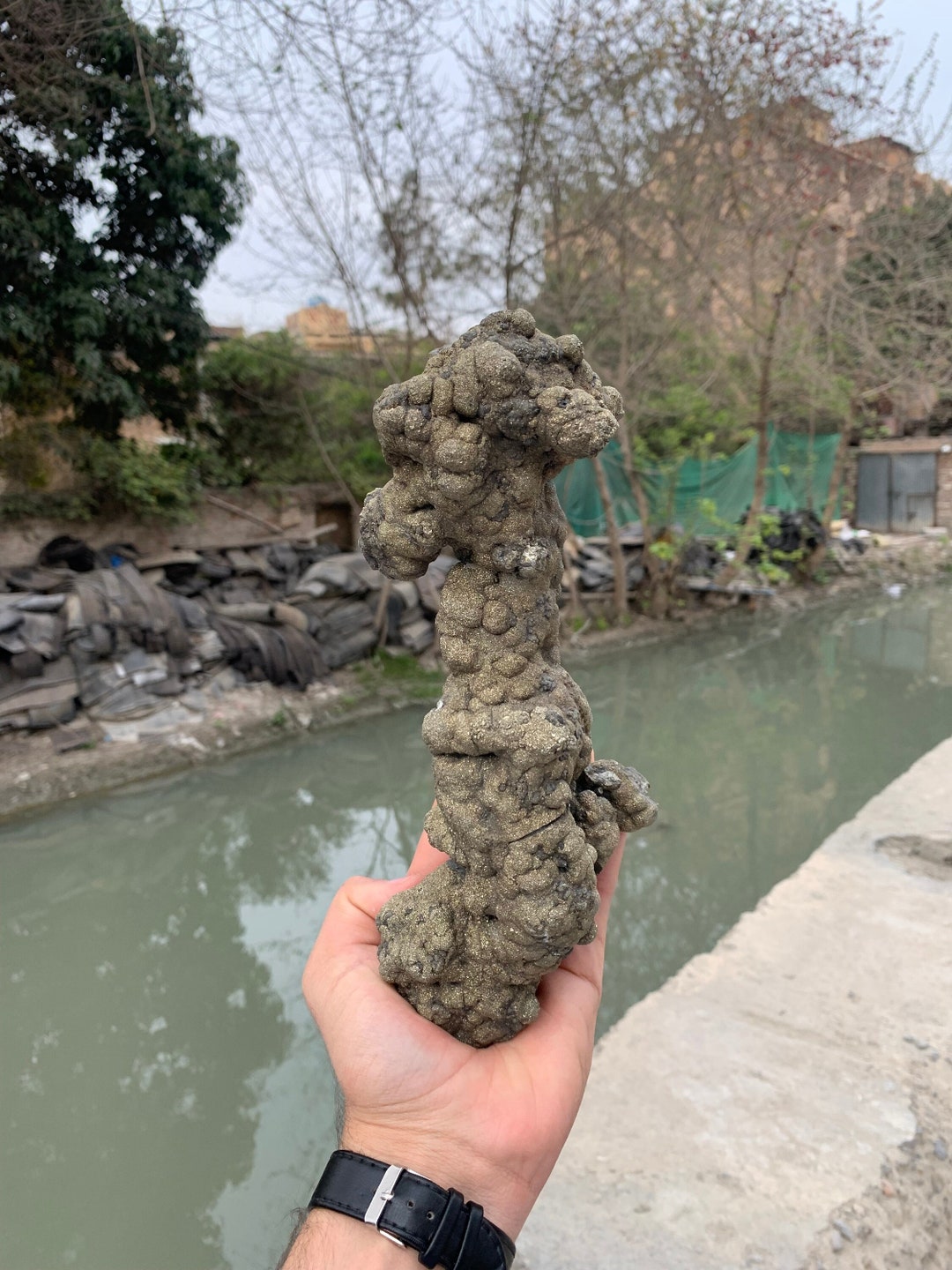 Botryoidal Bubbly Pyrite Crystals Irregular Shape Nugget Specimen From ...