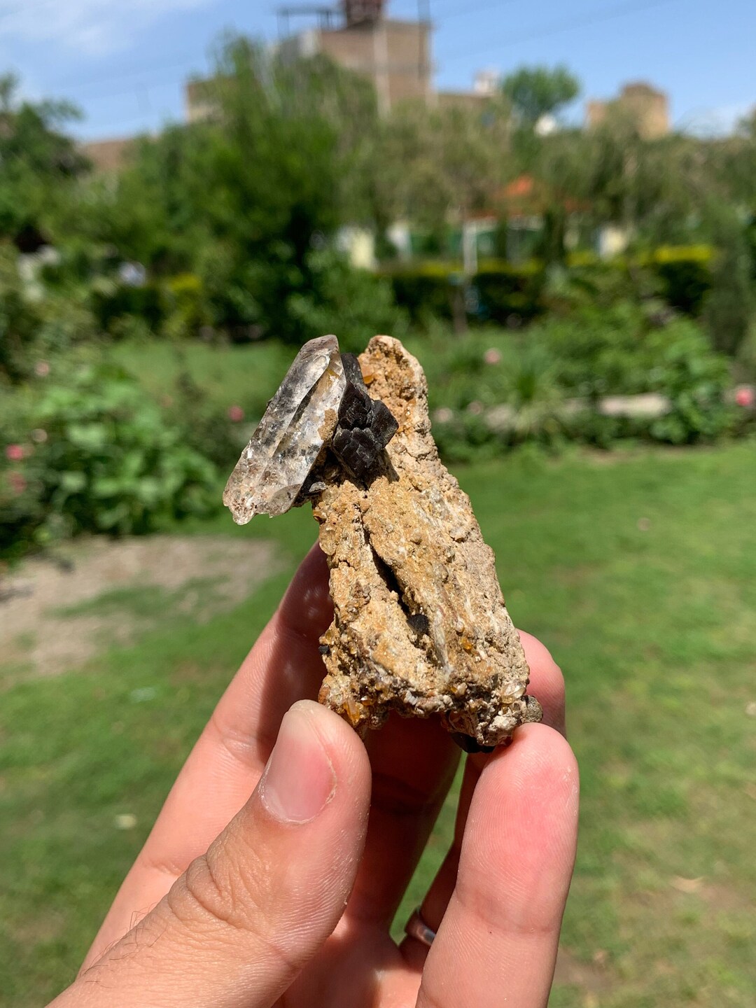 Himalayan Clear Quartz Crystal With Siderite Combine on Katrix Combine ...