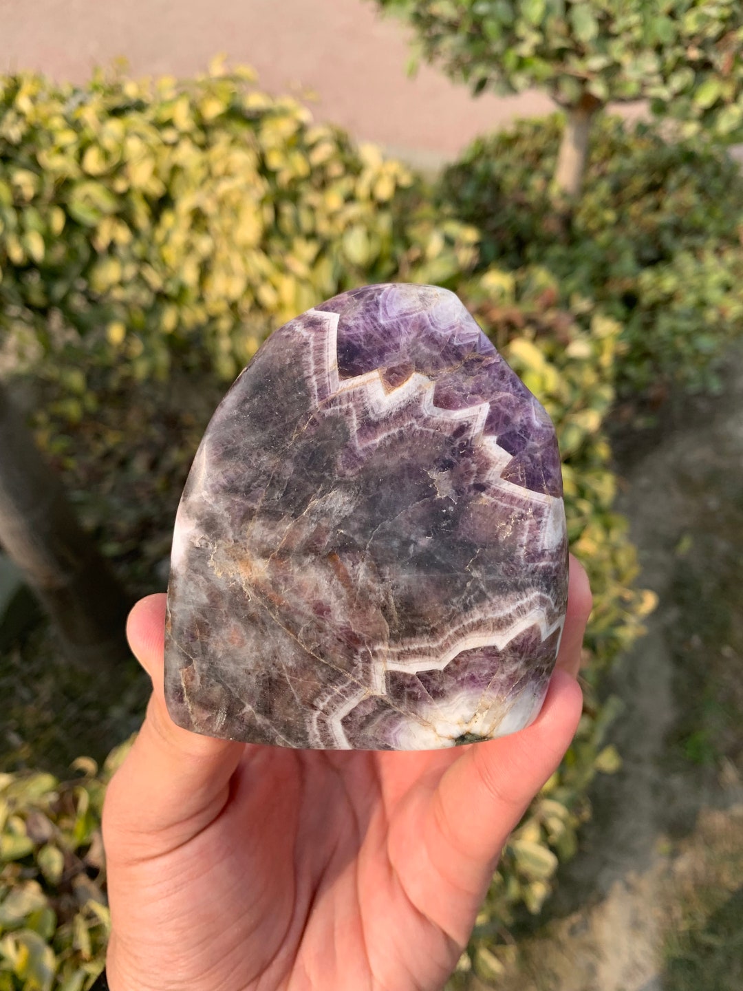 Polished Chevron Amethyst Free Form, Brazil Origin (453gr) - Etsy