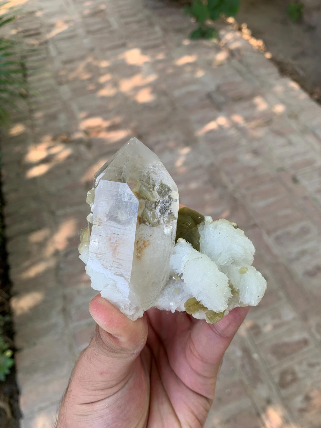 Quartz Crystal With Snowflake Shape Cleavlendite & Muscovite Combine ...