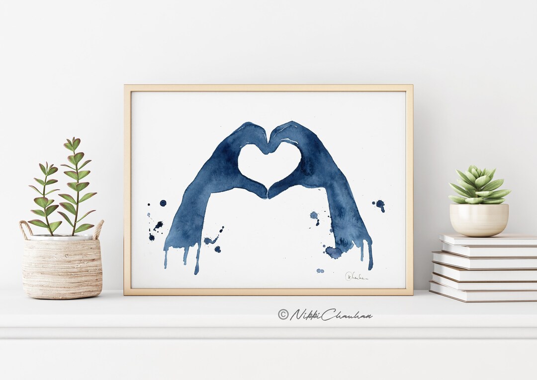Heart Hand Sign Love Sign Language Nursery Art Love Wall - Etsy