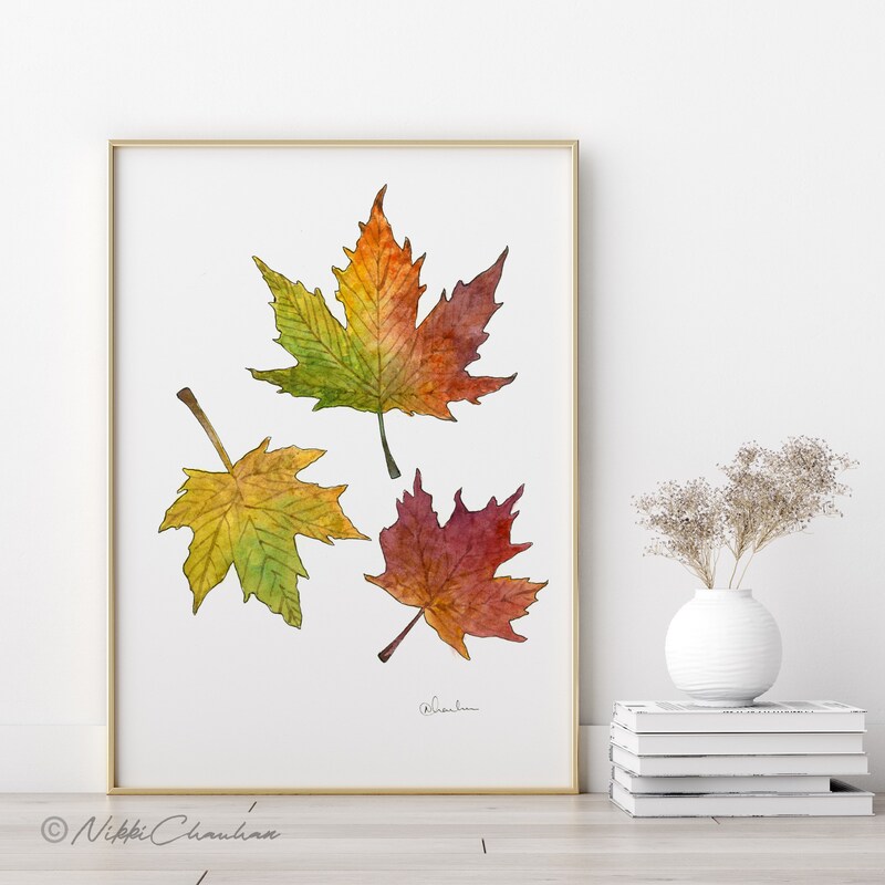 Maple Leaf Print - Etsy