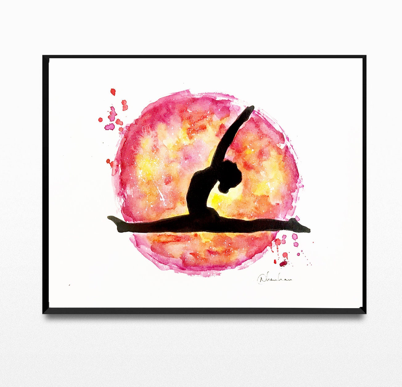 Yoga Pose Poster Yoga Silhouette Art Yoga Art Gifts Fitness - Etsy