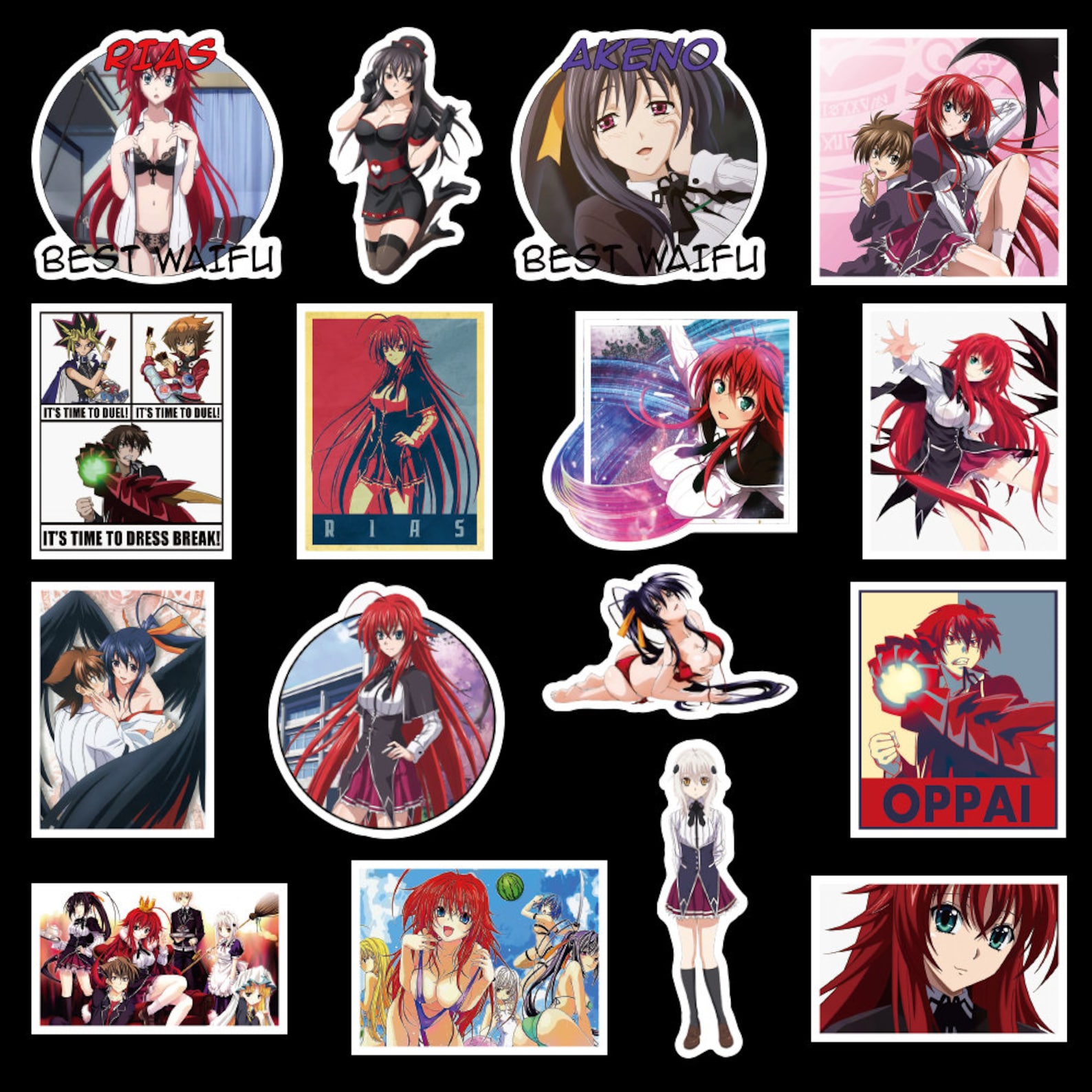 100 PCS, High School DXD Stickers, Waterproof, Dxd High School, Sexy ...