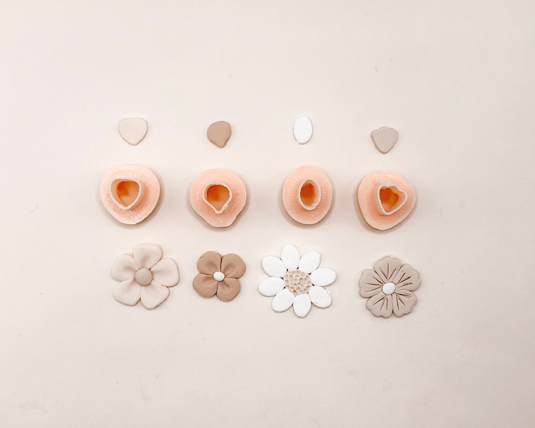 Mini Petal Polymer Clay Cutter Set, Flower Petal Clay Cutters, Mini ...