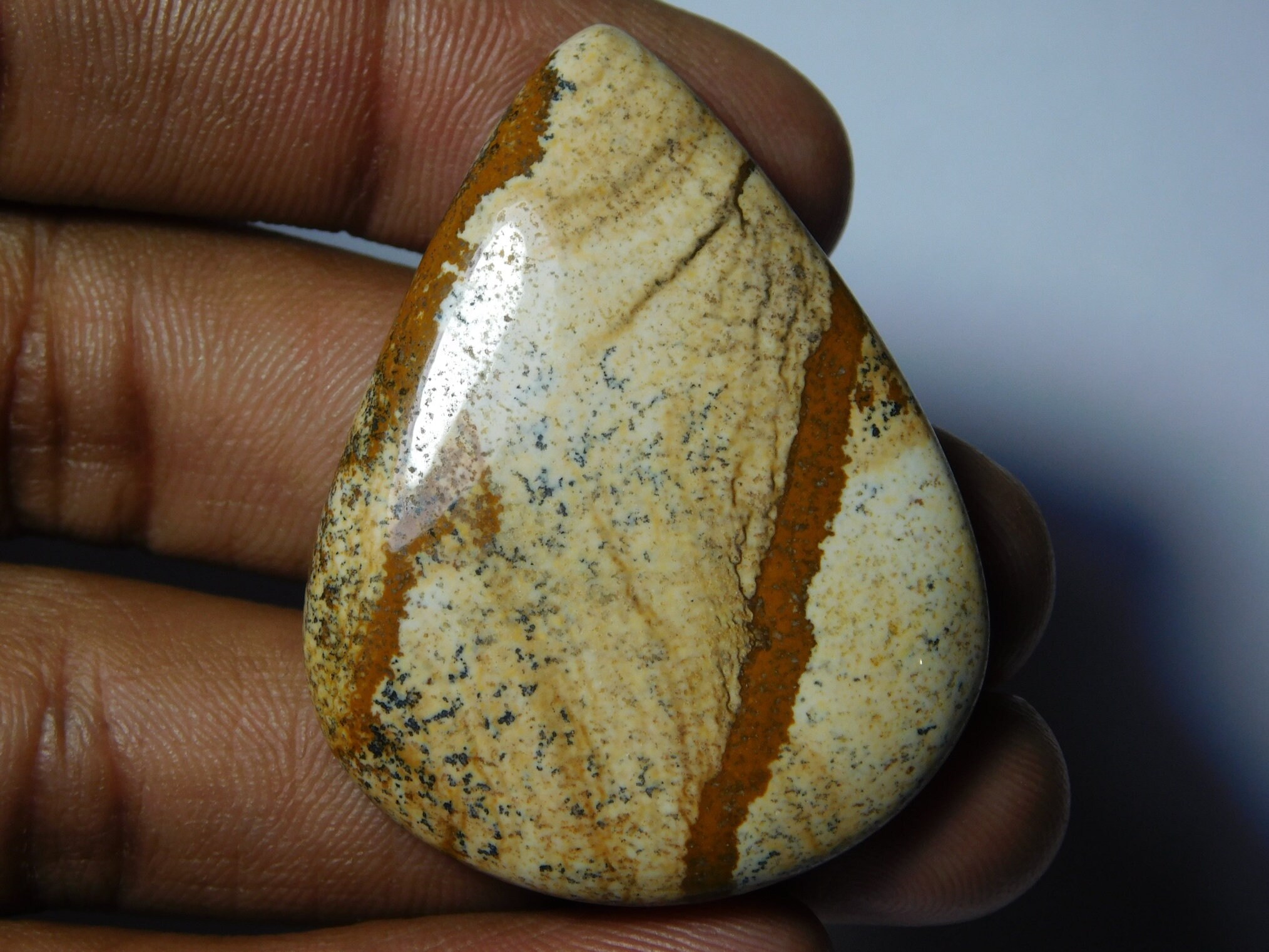 Natural Picture jasper CabochonsPicture jasper | Etsy