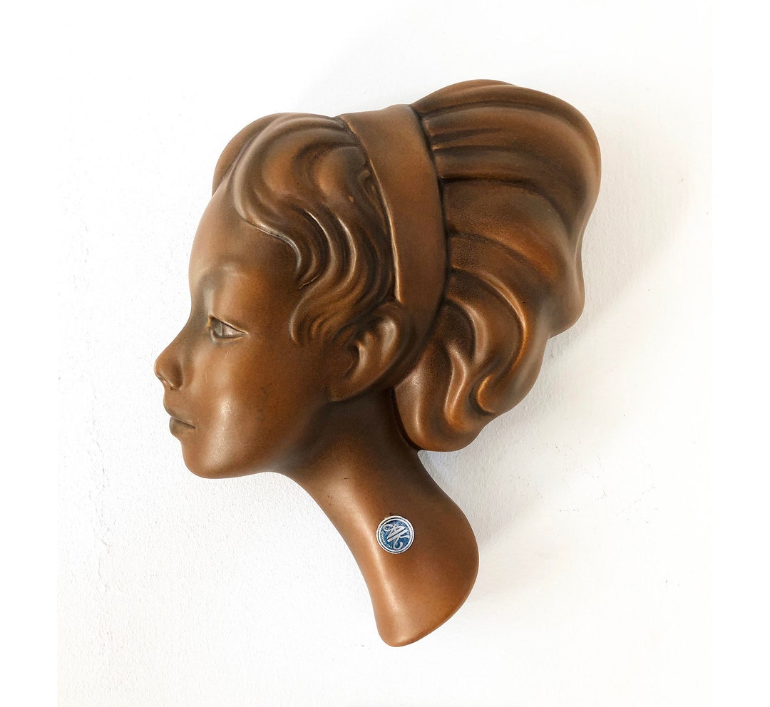 Ceramic Wall Mask , 1950s, Vintage Ceramic Mask, Wall Decor, - Etsy