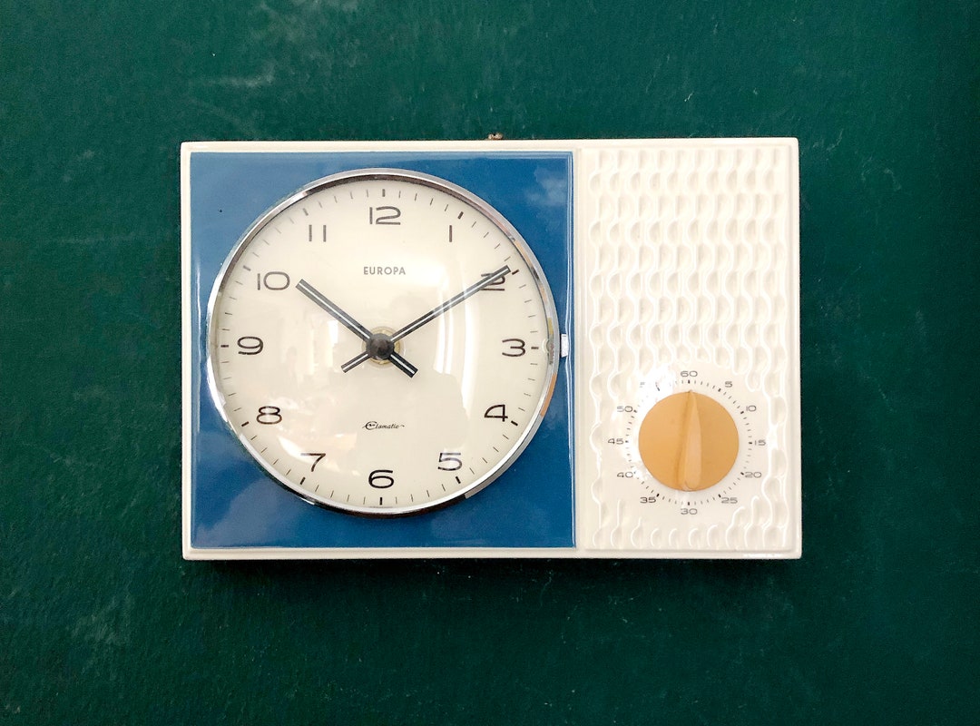 Vintage Kitchen Clock EUROPA ELOMATIC Good Working Condition, Vintage ...