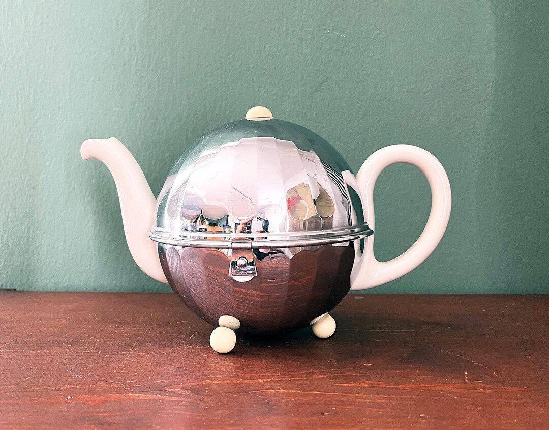 Art Deco Ball Jug, Teapot, D.R.P. With Chrome-plated Thermal Cover ...