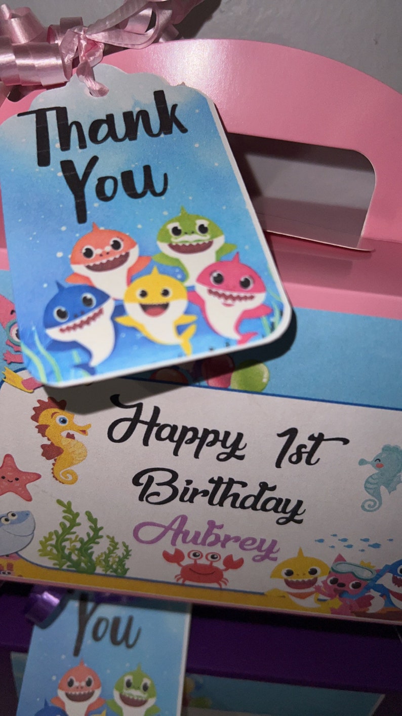 Customized Baby Shark Themed Party Gift Box or Different Customized ...