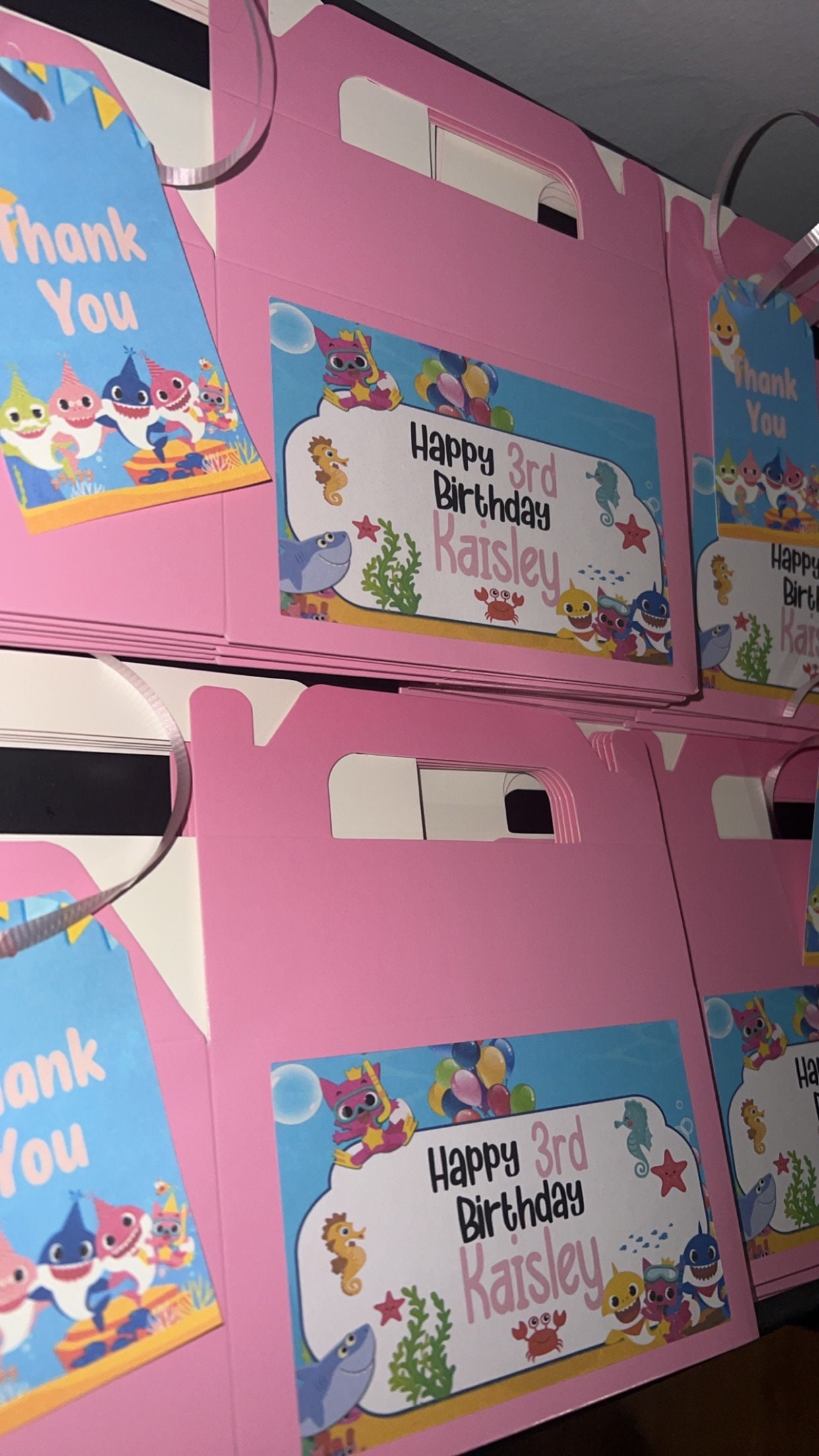 Customized Baby Shark Themed Party Gift Box or Different Customized ...