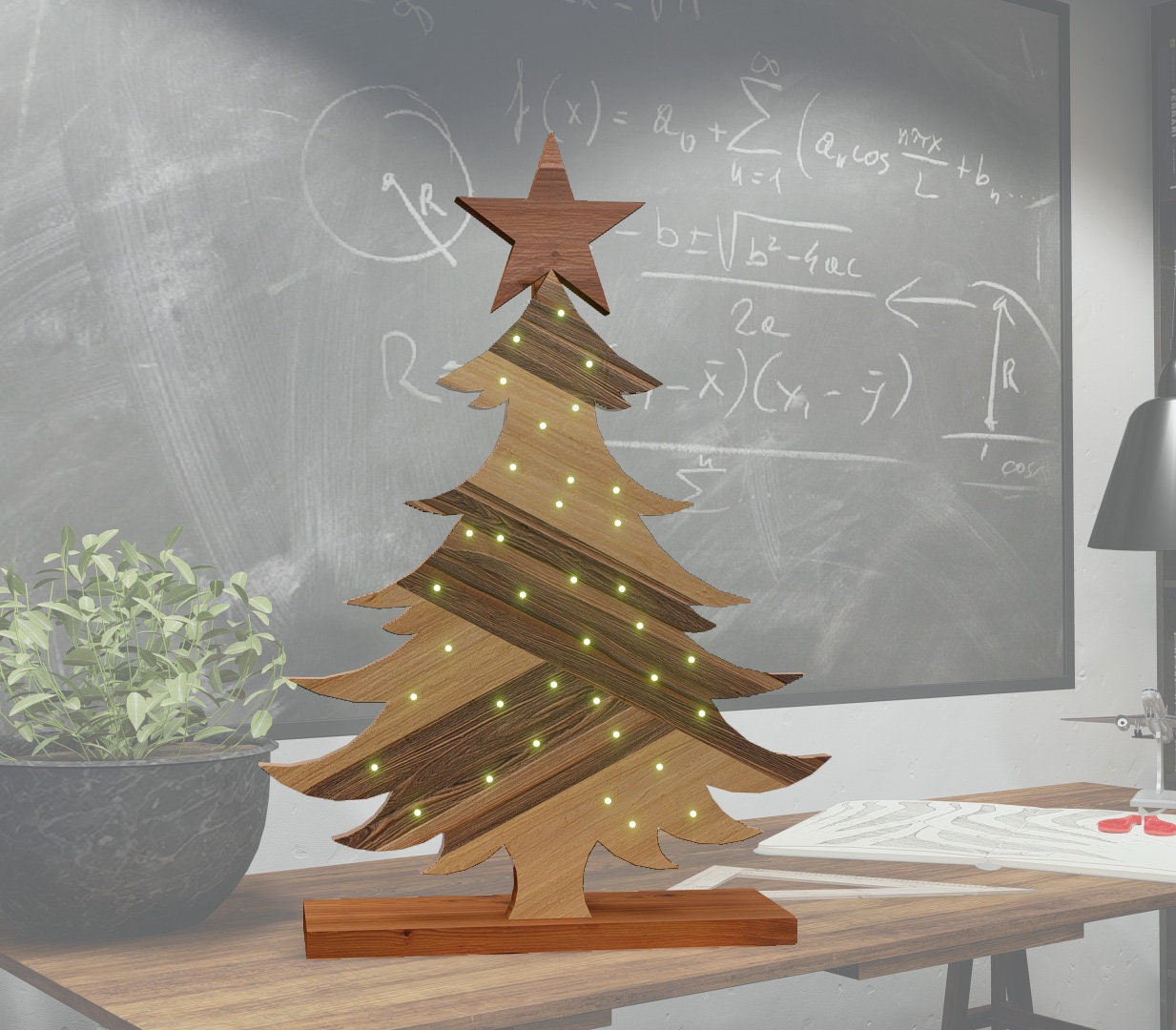 Picket Christmas Tree Build Plans: DIY Woodworking Template (digital ...