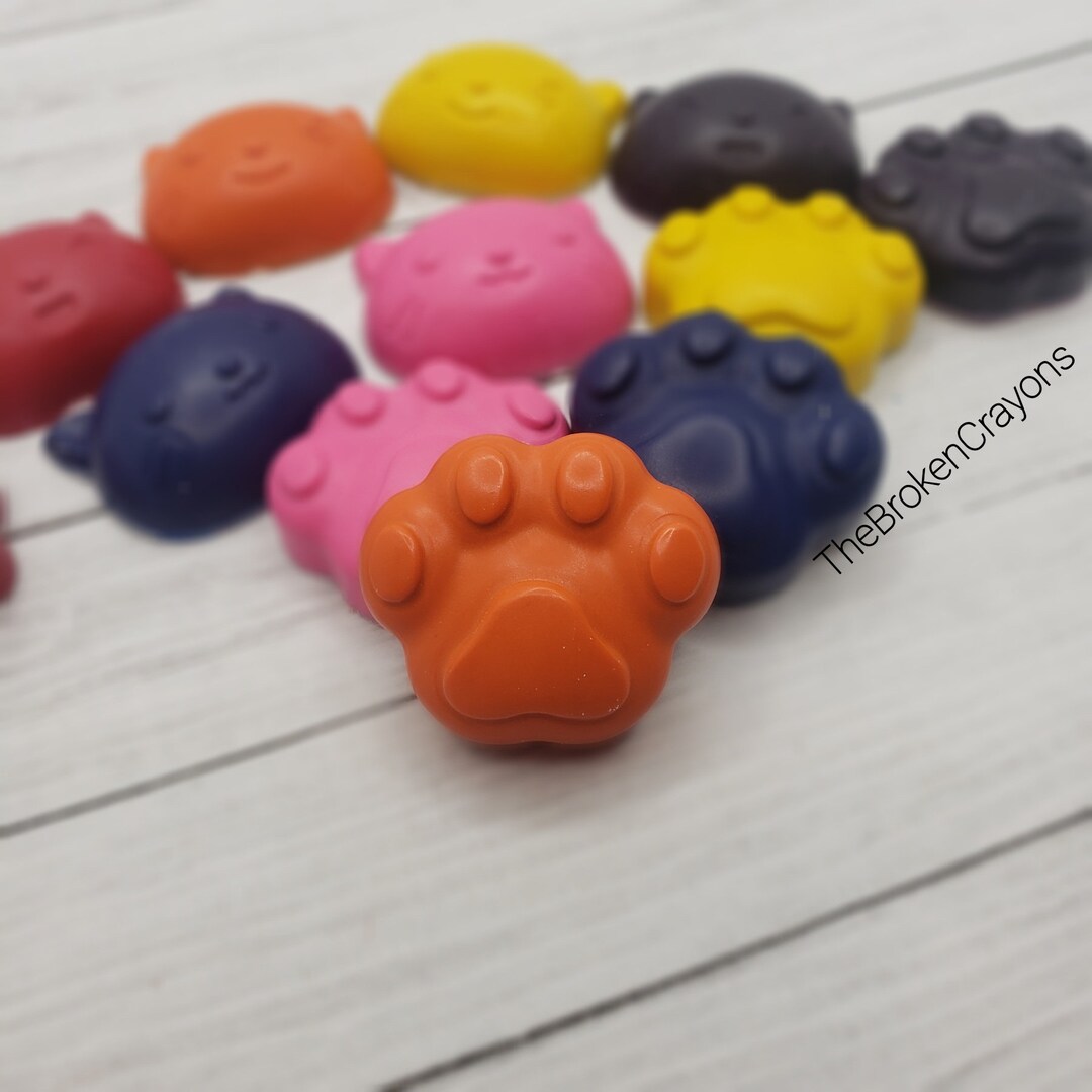 Cat & Paws Crayon Gift Set Present - Etsy