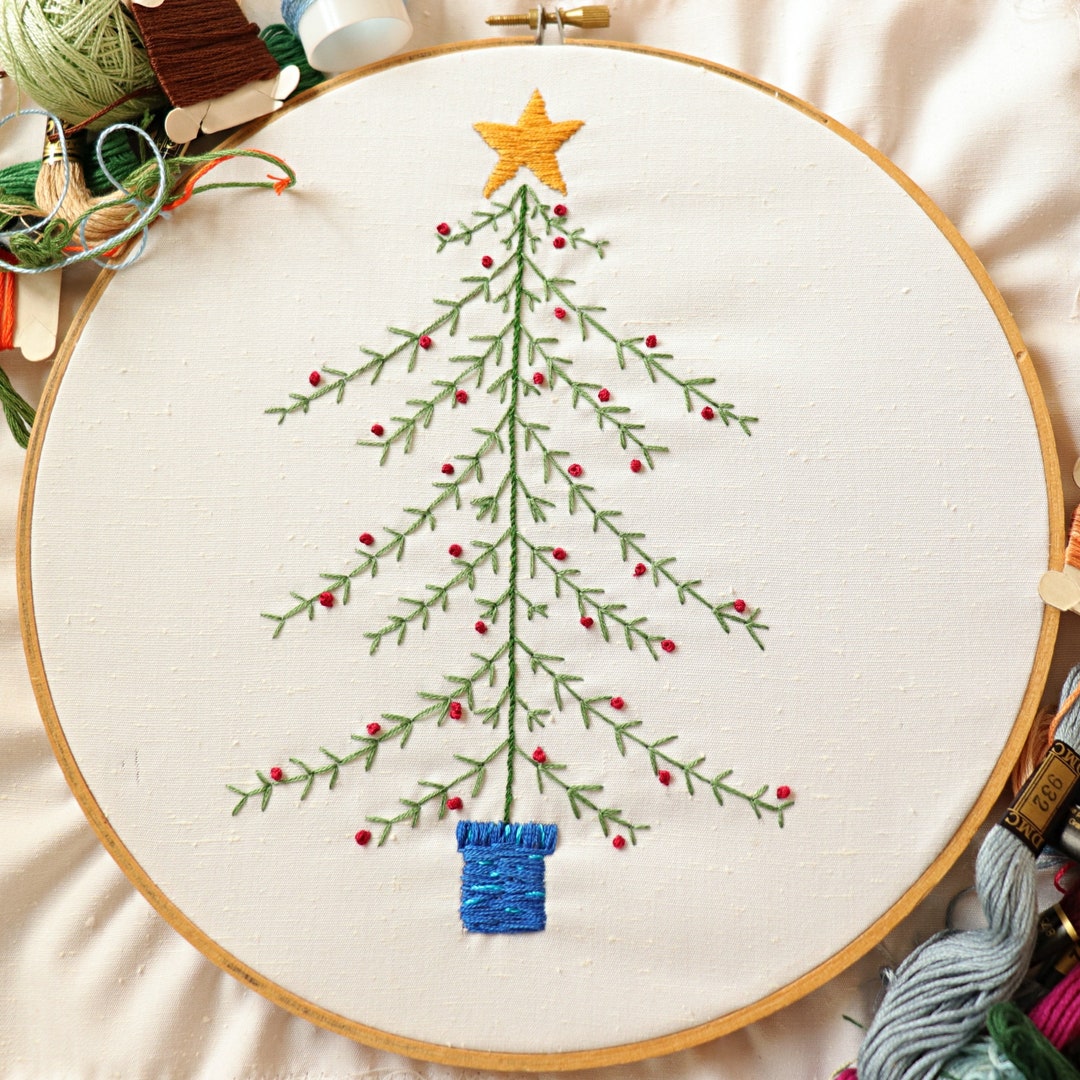 Christmas Tree Embroidery Pattern Downloadable PDF Christmas Pattern ...