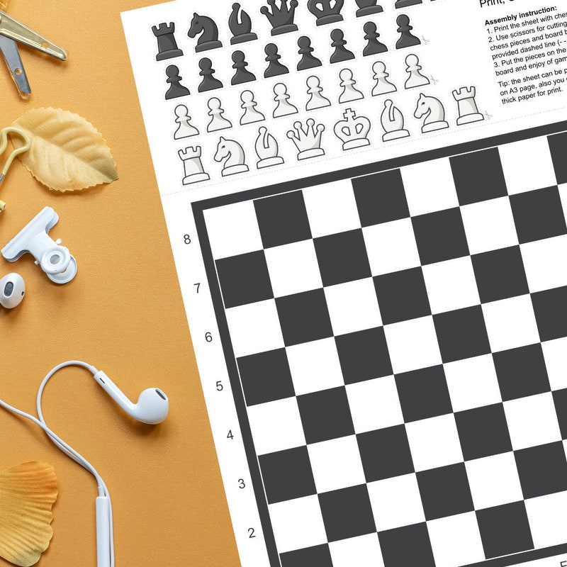 Printable Chess Board - Etsy