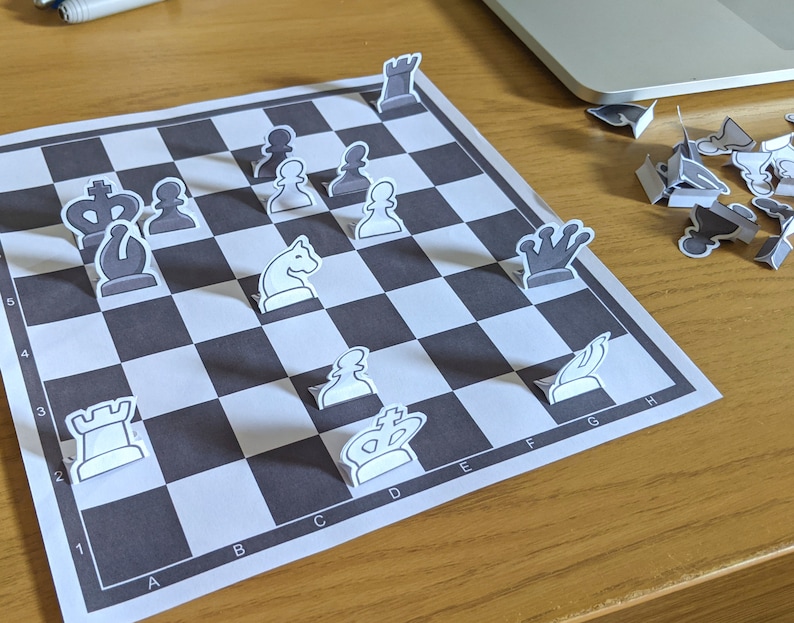 Print, Cut, Glue & Play - Digital Chess Set for Printing on Paper ...