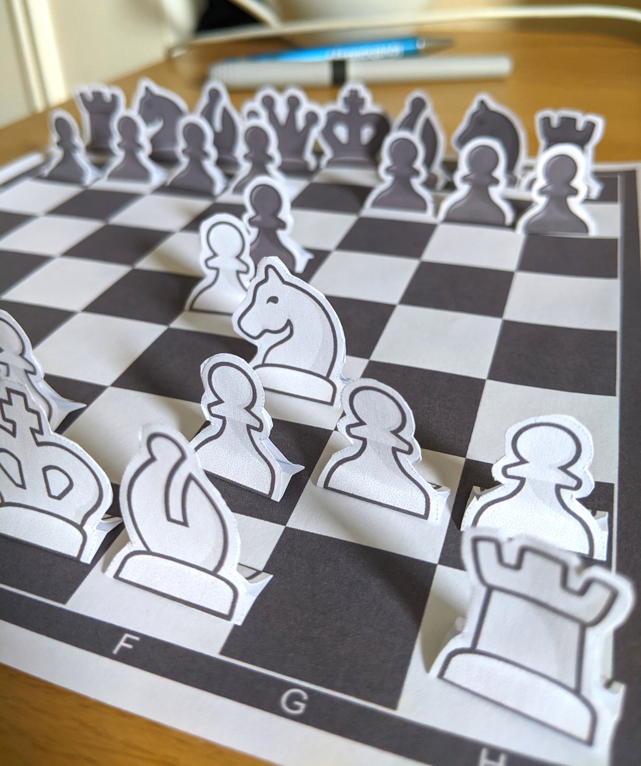 Print, Cut, Glue & Play - Digital Chess Set for Printing on Paper ...