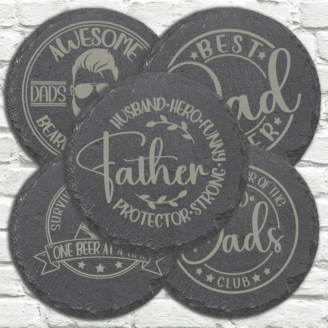 Personalized Stone Coasters | Father's Day Gifts | Custom Slate ...