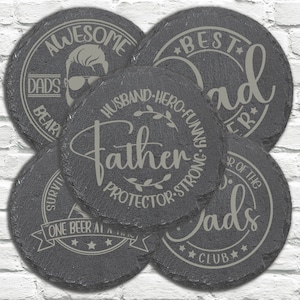 Personalized Stone Coasters | Father's Day Gifts | Custom Slate ...