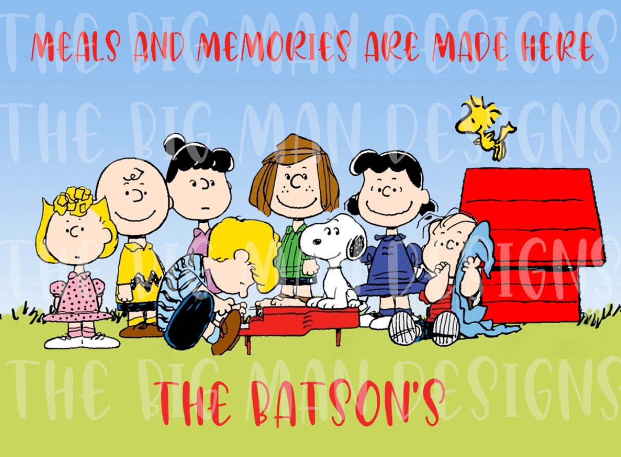 Snoopy and the Gang Personalized Cookie Tray | Cookie Plate | Glass ...