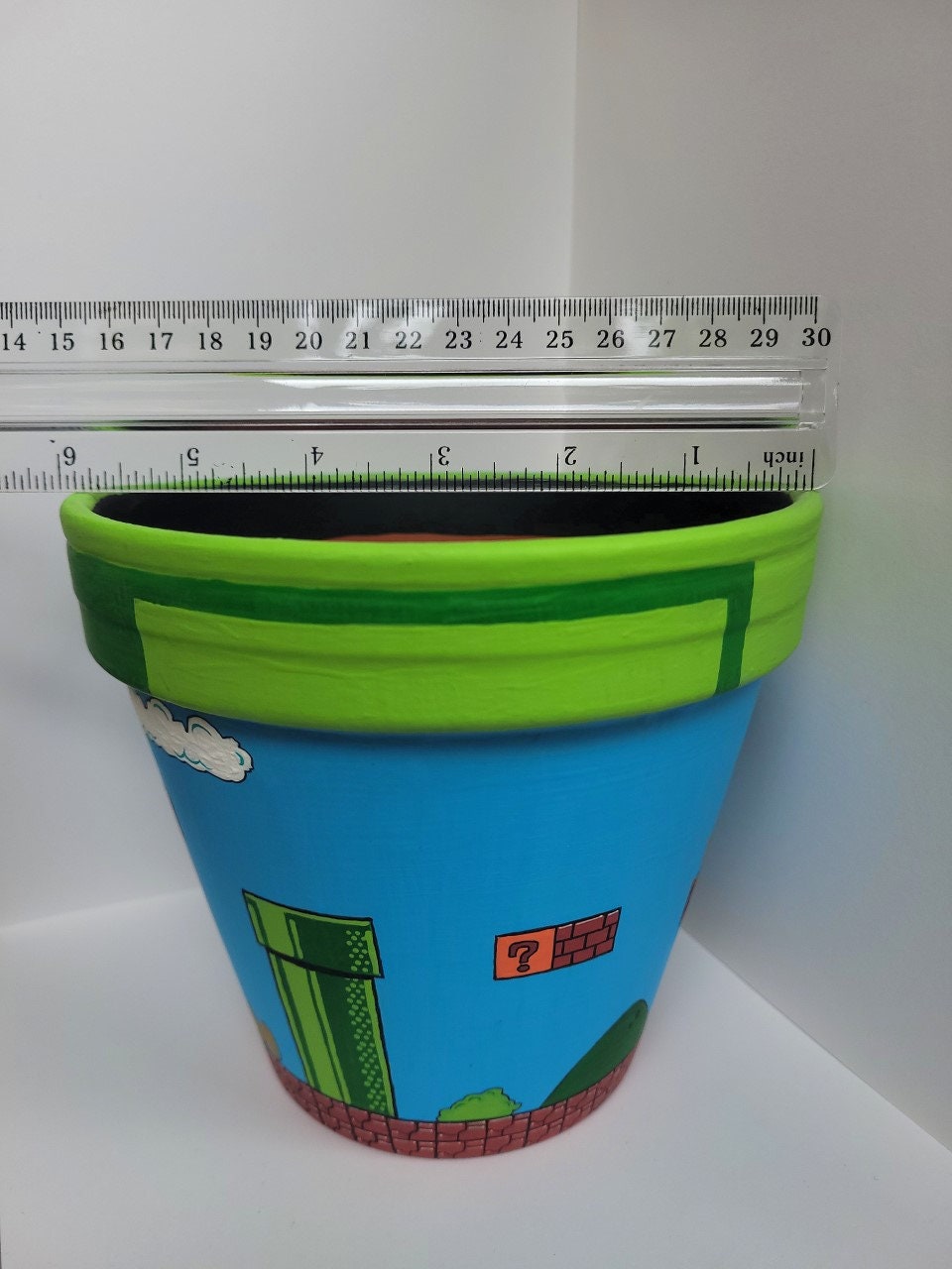 Mario Planter Pot 7w X 4h X 4b this Pot is Wider Towards the Top - Etsy