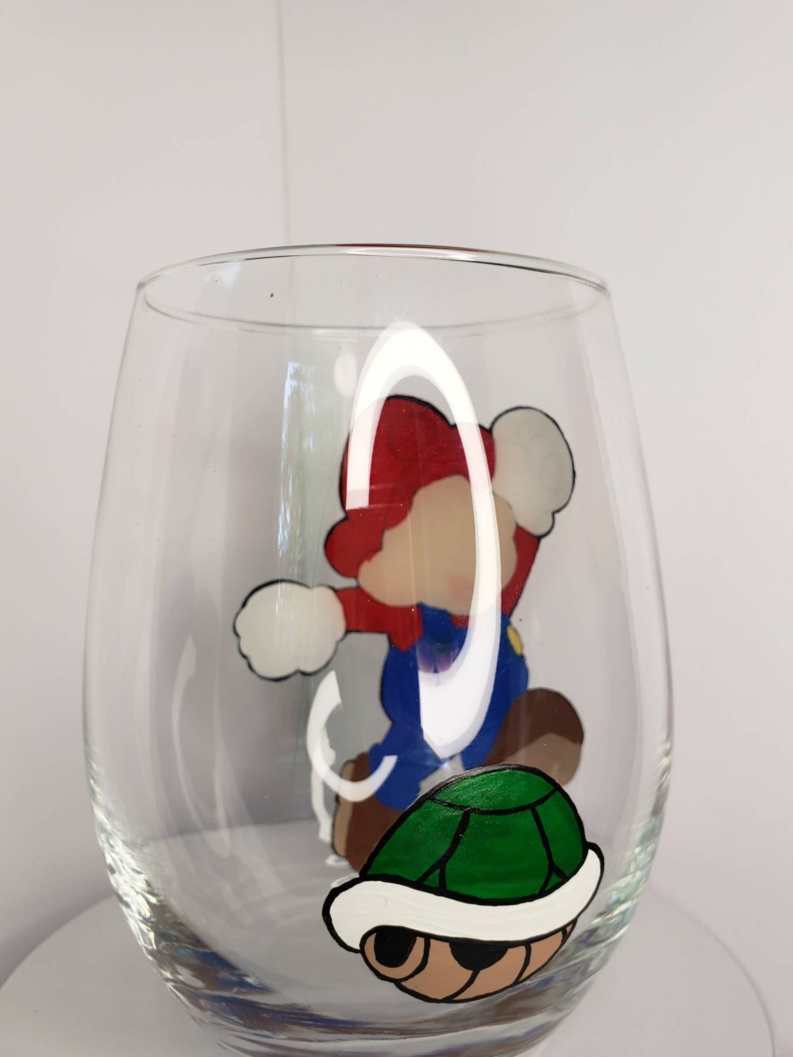 Super Mario | Hand Painted Glass - Etsy