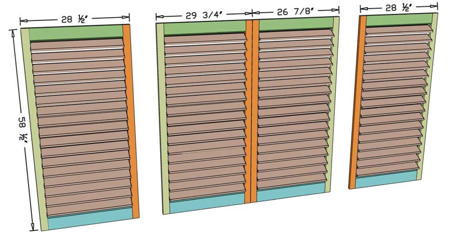 DIY Plantation Shutters From Plywood Plans [interior Shutter, Wooden ...