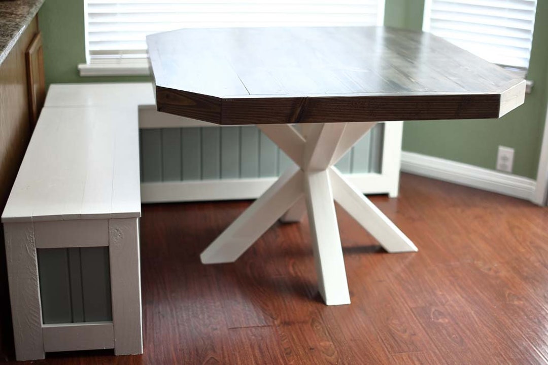 DIY Dining Table With Cross Legs Plans [kitchen Table, 4x4 Legs Table ...