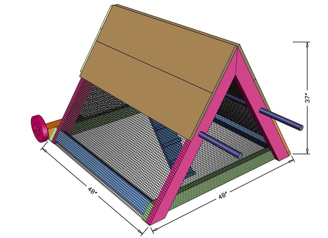 DIY Mobile Triangle-shaped Chicken Coop Plans chicken Tractor - Etsy