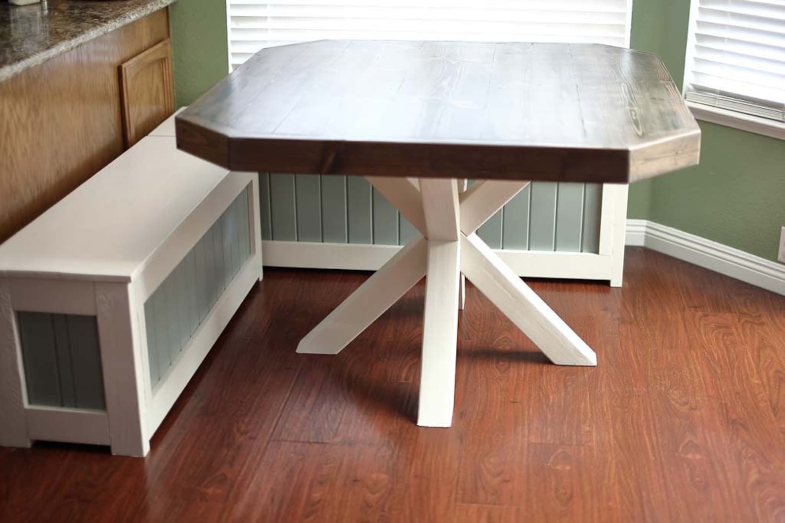 DIY Dining Table With Cross Legs Plans kitchen Table 4x4 - Etsy