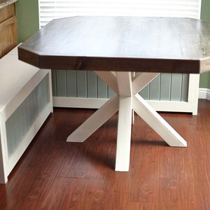 DIY Dining Table With Cross Legs Plans [kitchen Table, 4x4 Legs Table ...