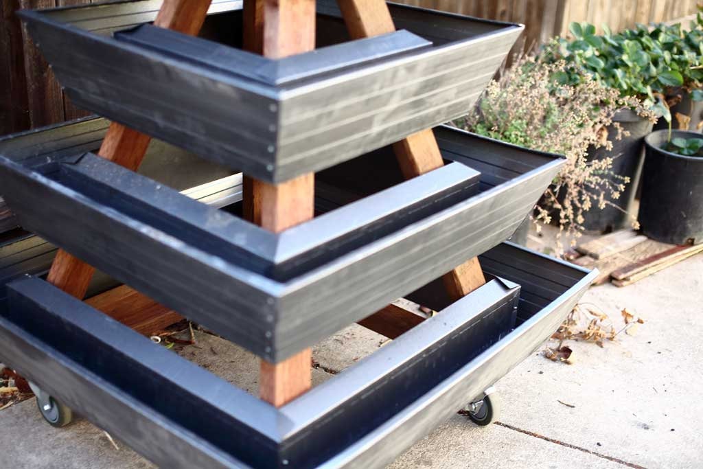 DIY Gutter Planter pyramid Shape PDF Plans strawberry - Etsy