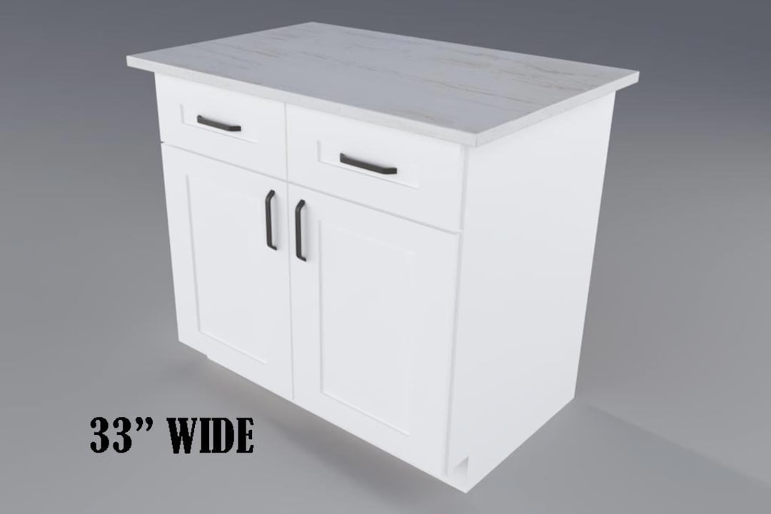 DIY Kitchen Base Cabinet 33" Wide With Double Doors and Drawer (PDF ...