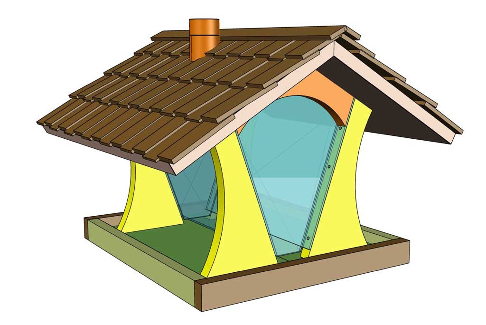 DIY Bird Feeder House Plans [homemade Bird Feeder Tray, Bird Feeder ...