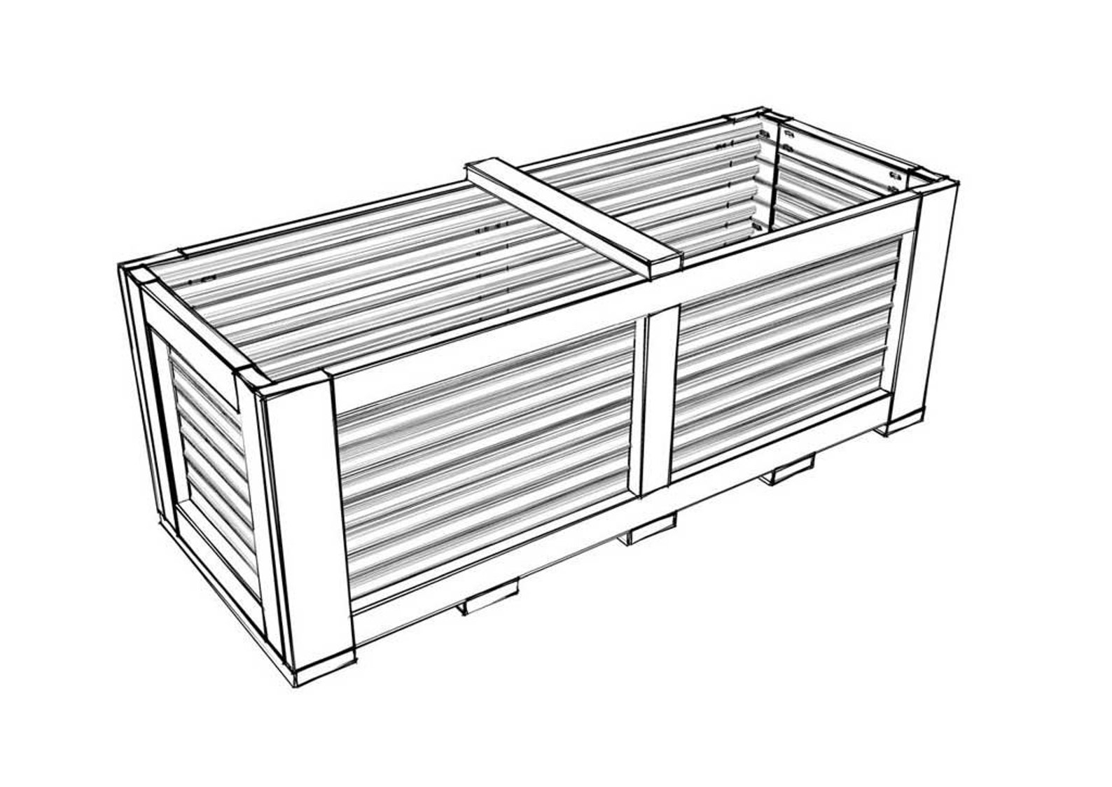 DIY Planter Container with Corrugated Steel Plan Metal | Etsy