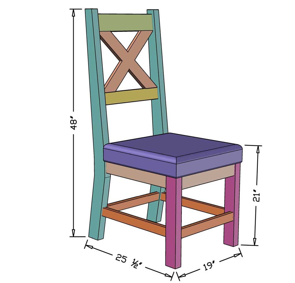 DIY Farmhouse Chair Plans dining Chair Plans Woodworking - Etsy