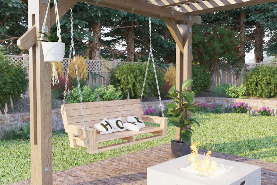 DIY Swing Bench Plans pergola Swing Porch Swing Porch Bench - Etsy