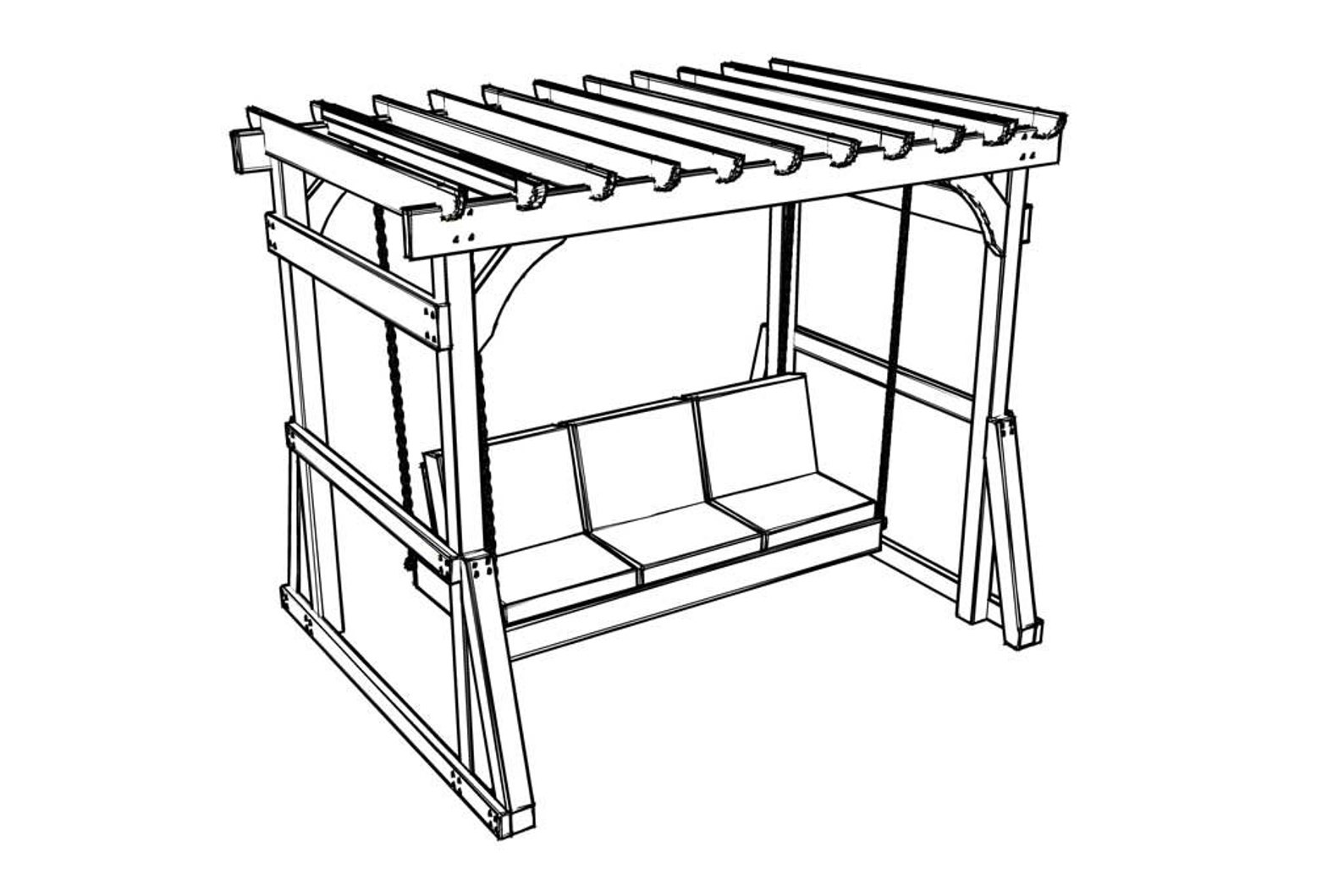 DIY Outdoor Arbor Swing Plans swing Plans Porch Swing Plans - Etsy