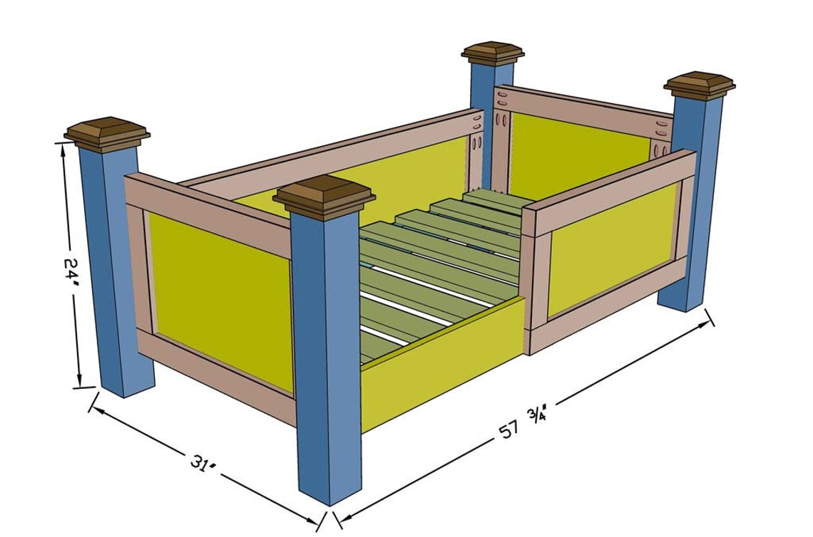 Build Your Own Toddler Bed (PDF File Download Only) | DIY Kids Bed ...