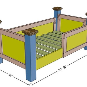 Build Your Own Toddler Bed (PDF File Download Only) | DIY Kids Bed ...